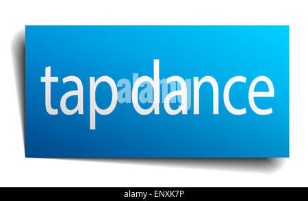let's dance blue paper sign isolated on white Stock Photo - Alamy