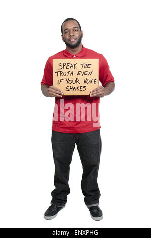 Speak The Truth Even If Your Voice Shakes Stock Photo - Alamy