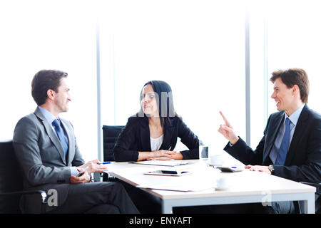 professional business team sitting at Desk in the office Stock Photo ...