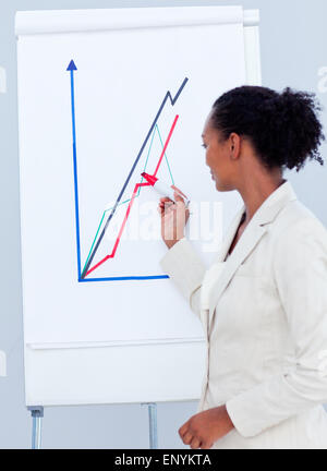 Afro female business consultant interacting with client over phone and ...