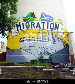 The Windrush mural in the St Paul’s area of the city of Bristol, UK ...