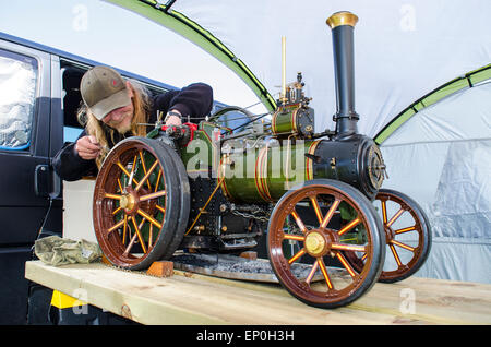 Steam Traction Engine, miniature scale sized model, Eastnor Castle ...