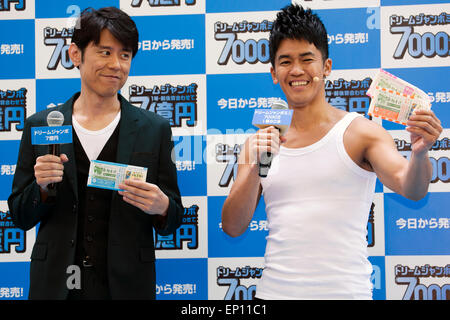 (L to R) Japanese comedian Taizo Harada and former Japanese decathlete ...