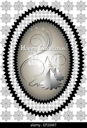 Oval Christmas frame design vector Stock Vector Image & Art - Alamy
