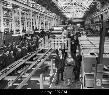 The Queen visits Manchester. Mather and Platt. March 1965 Stock Photo ...