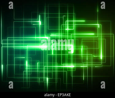 Multiple green geometric lights Stock Photo - Alamy