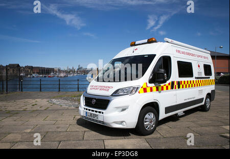 Red Cross Emergency Response support unit vehicle at street festival ...