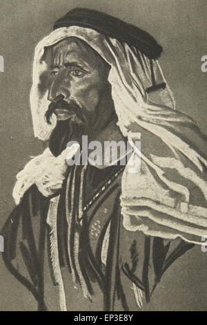 Auda ibu Tayi Awda abu Tayeh 1874 1924 shaikh Howeitat Bedouin Arab ...
