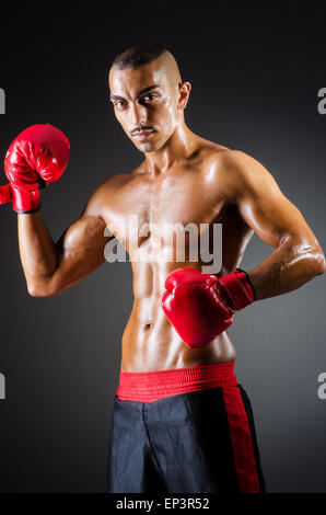 Muscular boxer in studio shooting Stock Photo - Alamy