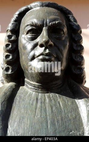 Bust of Johann Sebastian Bach in the foyer of the Bach-Museum Leipzig ...