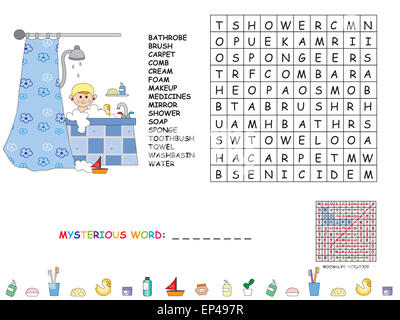 Game for children : find all words (horizontal, vertical and diagonal ...