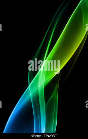 Green and pink steam on a black background. Copy space Stock Photo - Alamy