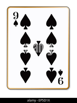 Nine of Spades playing card Stock Photo - Alamy