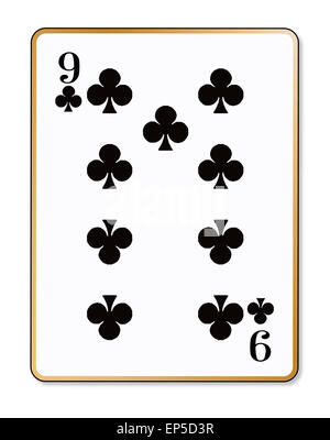 Nine of Clubs playing card Stock Photo - Alamy