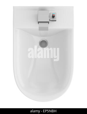 top view of ceramic bidet isolated on white Stock Photo - Alamy