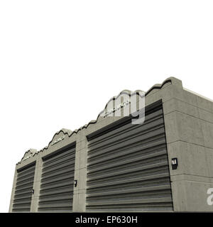 self storage concrete units isolated on white background Stock Photo ...