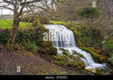 Small waterfall at the village of Little Bredy Dorset England UK Europe ...