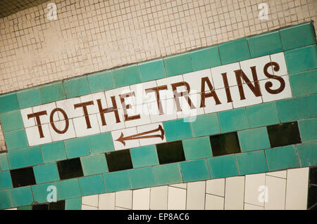 Russell Square tube sign and underground station, London, England, UK ...