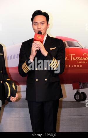 Shanghai, China. 14th May, 2015. Julian Cheung attends the wax statue ...