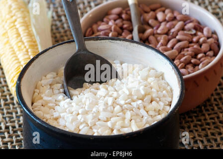 Samp and beans is a standard dish in South Africa often served as a ...