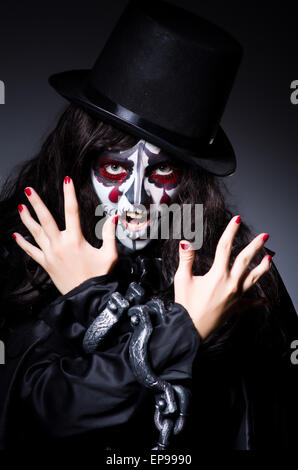 Monster chained in dark room Stock Photo - Alamy