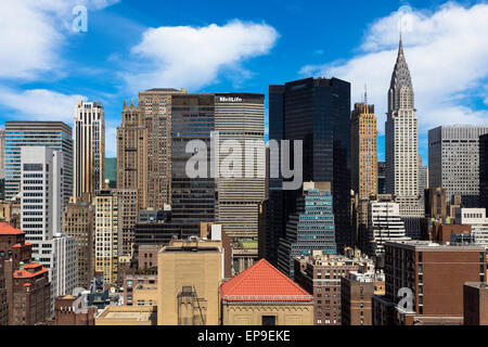 Looking North at the Midtown Manhattan Skyline at Dusk, 2024, NYC, USA ...