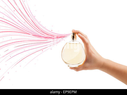woman hands spraying colorful lines Stock Photo - Alamy