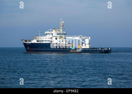 Trinity House ship THV Galatea at Anchor off Cowes Isle of Wight UK ...