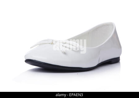 Golden ballet shoes isolated on white Stock Photo - Alamy