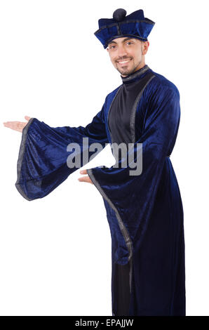 Wizard isolated on the wise background Stock Photo - Alamy