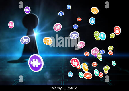 Composite image of colourful computer applications Stock Photo - Alamy