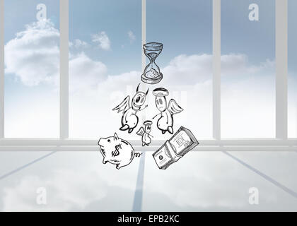 Composite image of good banking vs bad banking doodle Stock Photo - Alamy