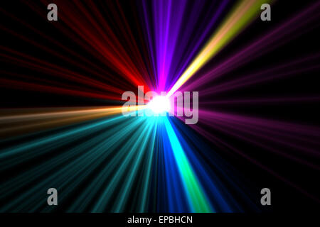 Bright colourful laser beams shining Stock Photo - Alamy