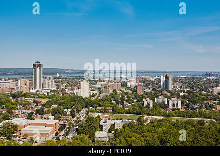 Downtown Hamilton viewed from the escarpment; Hamilton, Ontario, Canada ...