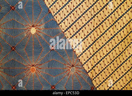 Batik fabric on display at the Danar Hadi Batik Museum, Surakarta (Solo), Central Java ...