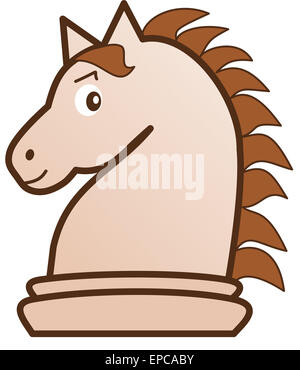 Knight chess piece cartoon illustration Stock Photo - Alamy