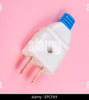 American Outlet Plug on pink background Stock Photo - Alamy