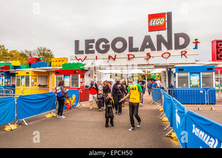 Entrance gate to Legoland Windsor Resort, Windsor, Berkshire, England ...