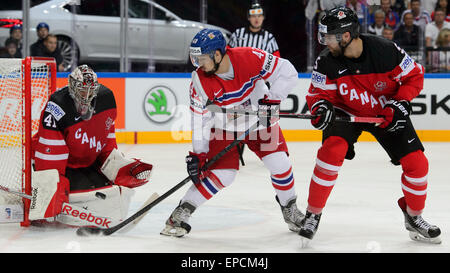 Left to right: goalkeeper Mike Smith (CAN), forward Roman Cervenka (CZE ...