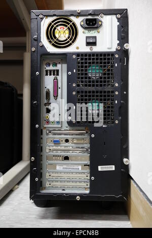 Personal Computer (PC) back panel showing USB 3 ports Stock Photo - Alamy