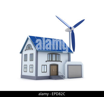 Home icon isolated on 3d cyan blue round button abstract illustration ...