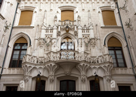 Hluboka Castle: Balcony Stock Photo - Alamy
