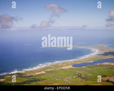 View of Maharees peninsular from Beenoskee and Stradbally Mountain on ...
