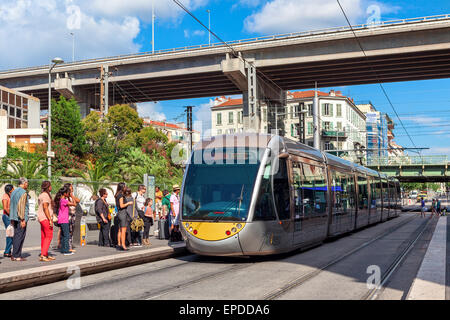 Tram in NIce France Stock Photo - Alamy