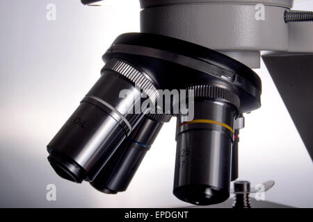Close up of microscope lenses Stock Photo - Alamy