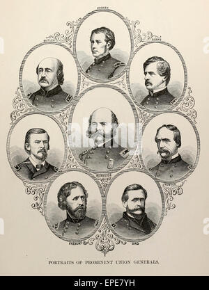 Portraits of prominent Union Generals during the USA Civil War - Negley, Canby, Jefferson C ...