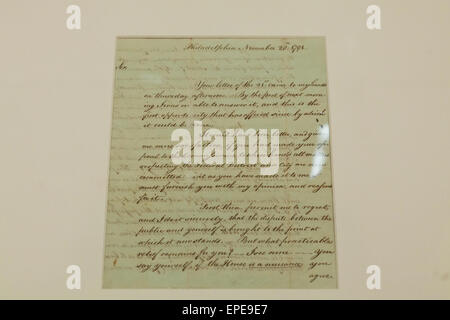 Hand written letter from George Washington, circa 1791 - USA Stock ...