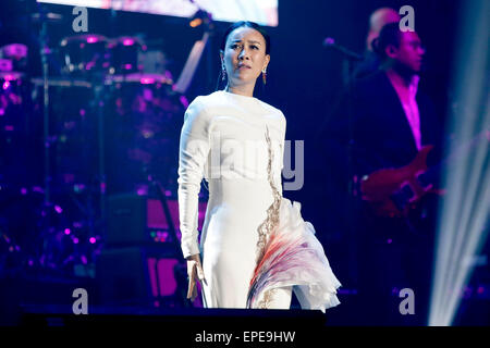 Toronto, Canada. 16th May 2015. Chinese singer Na Ying performs along ...