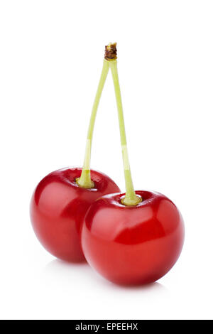 Pair of cherries Stock Photo - Alamy