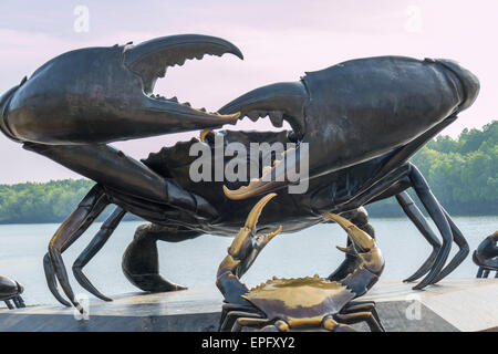 Crab sculpture in Krabi Town, Thailand, Asia Stock Photo - Alamy